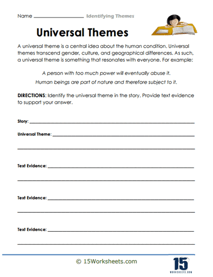 Identifying Themes Worksheets - 15 Worksheets.com - Worksheets Library