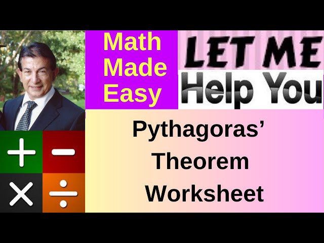 Pythagoras Theorem Worksheet - YouTube - Worksheets Library
