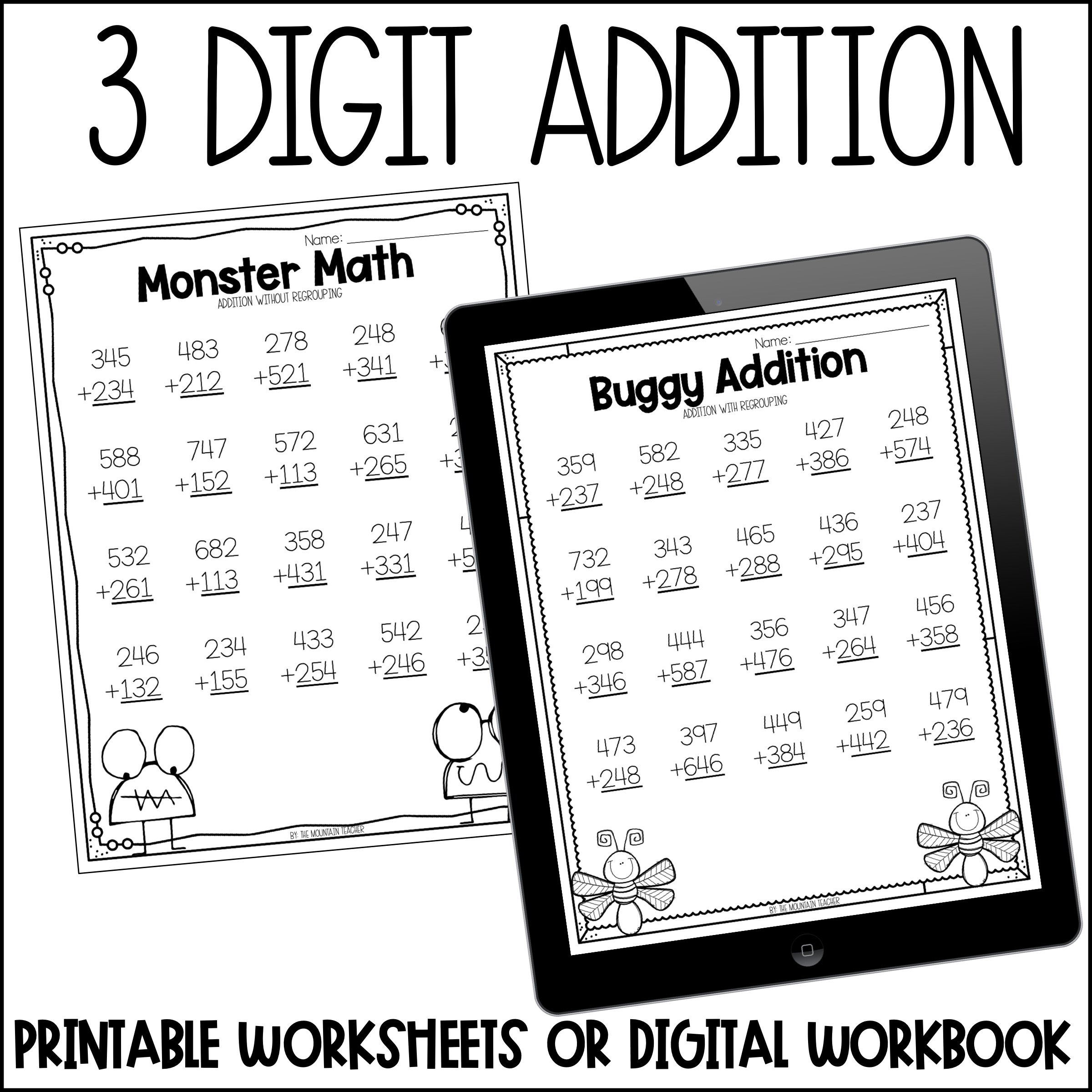 Three Digit Addition And Subtraction Worksheet Downloadable PDF Three Digit Addition And Subtraction Worksheet Downloadable PDF