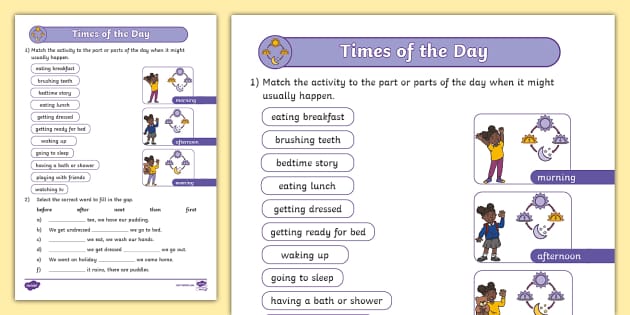 Time and Sequence Transition Words | K12reader.com - Worksheets Library