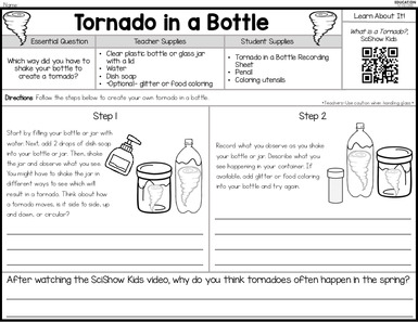 Free tornado science experiments worksheet, Download Free tornado ...