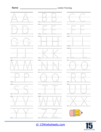 Free Letter Tracing Worksheets - Paper Trail Design - Worksheets Library