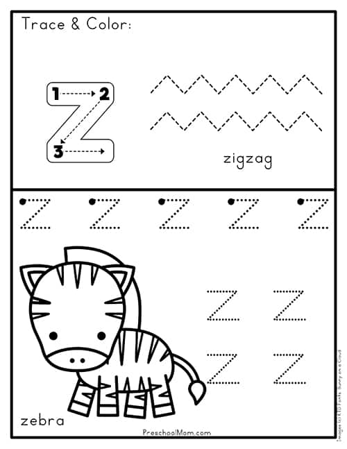 Letter Z Tracing Alphabet Worksheets Stock Illustration - Download ... - Worksheets Library