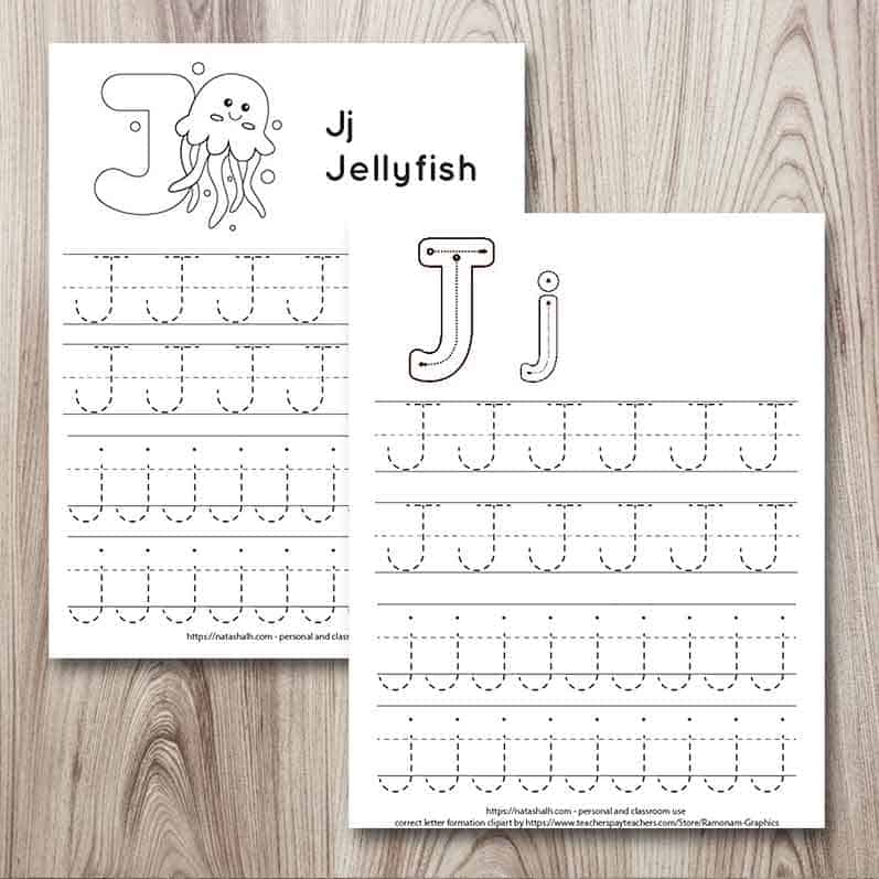 Free Printable Letter J Tracing Worksheets (J is for Jellyfish ... - Worksheets Library