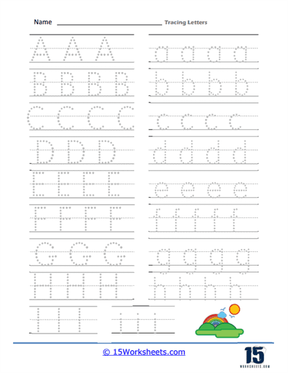 Free Letter Tracing Worksheets - Paper Trail Design - Worksheets Library