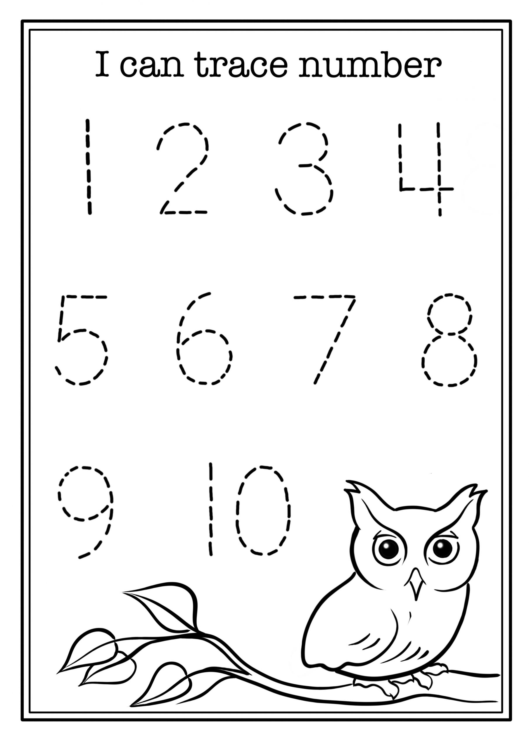 Number Tracing 1 to 10 Activities - Worksheets Library