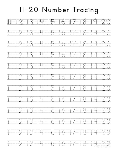 Free Printable Number Tracing Worksheets 1-100 - Worksheets Library