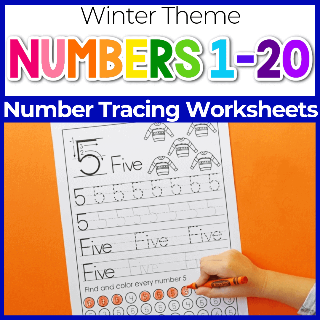 Free Printable Winter Preschool Number Tracing Worksheets - Worksheets ...