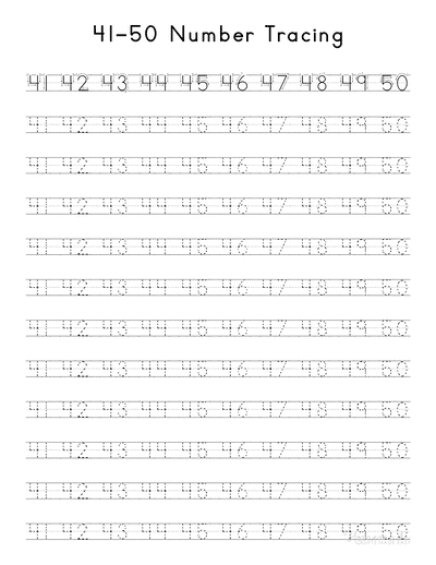 Free Printable Number Tracing Worksheets 1-100 - Worksheets Library
