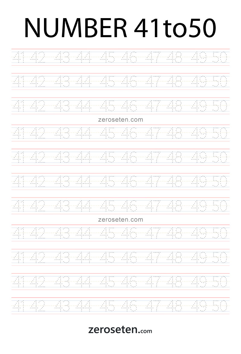 Free Printable Number Tracing Worksheets 1-100 - Worksheets Library