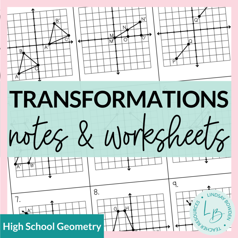 Transformations Notes and Worksheets - Lindsay Bowden - Worksheets Library