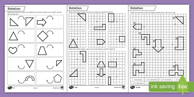 Reflection Rotation Translation Worksheet