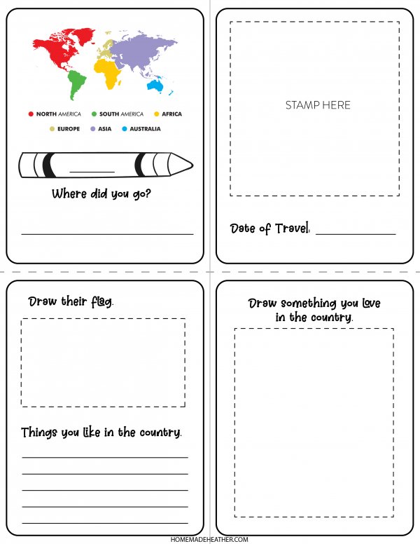 Free Pretend Travel Printables » Homemade Heather - Worksheets Library