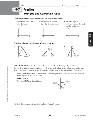 Fillable Online NAME DATE 47 PERIOD Practice Triangles and ... - Worksheets Library