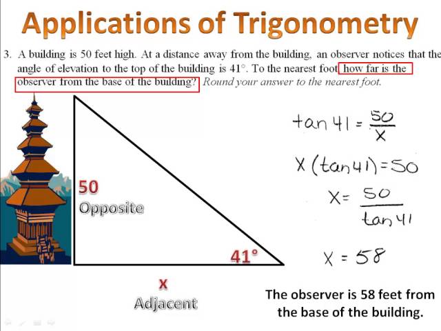 Trigonometry Applications Youtube Worksheets Library