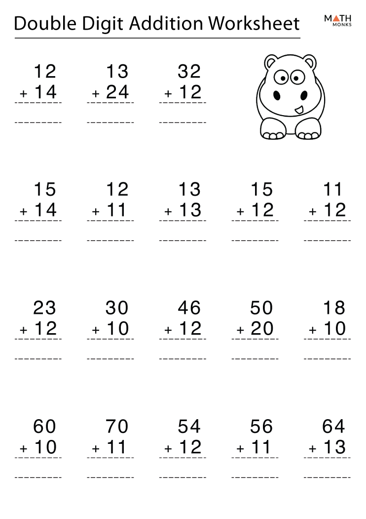 2 Digit Addition Worksheets - Worksheets Library