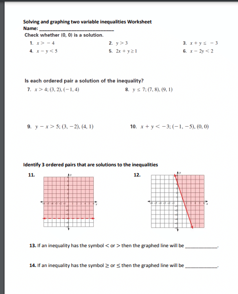 Get Your Students Graphing Inequalities with These Top Worksheets ...