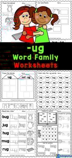 FREE* UG Word Family List | MyTeachingStation.com - Worksheets Library