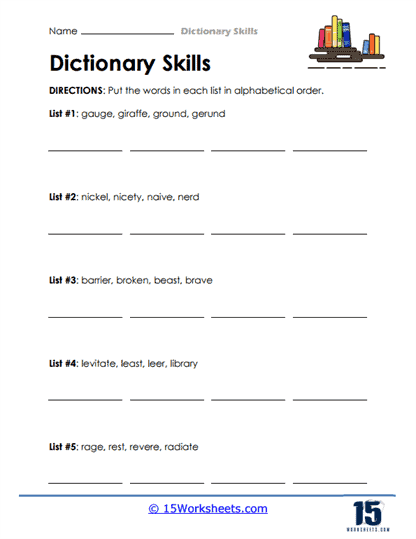 Dictionary Skills Workbooks - Worksheets Library