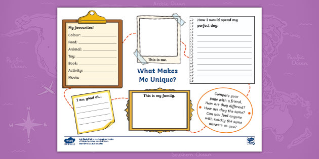 What Makes Me Unique? Worksheet | Twinkl Originals - Twinkl - Worksheets Library
