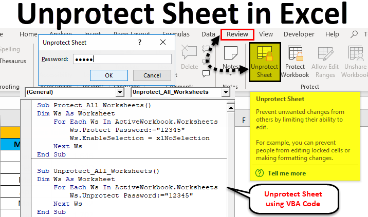 How To Unprotect Excel Sheet Without Password Examples Worksheets