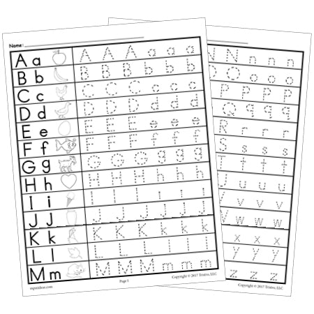 Uppercase and Lowercase Letter Tracing Worksheets! – SupplyMe - Worksheets Library
