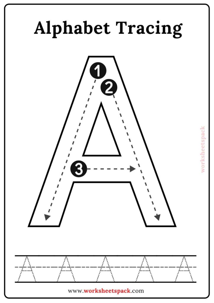 Alphabet Tracing Cards Uppercase Letters - worksheetspack - Worksheets Library