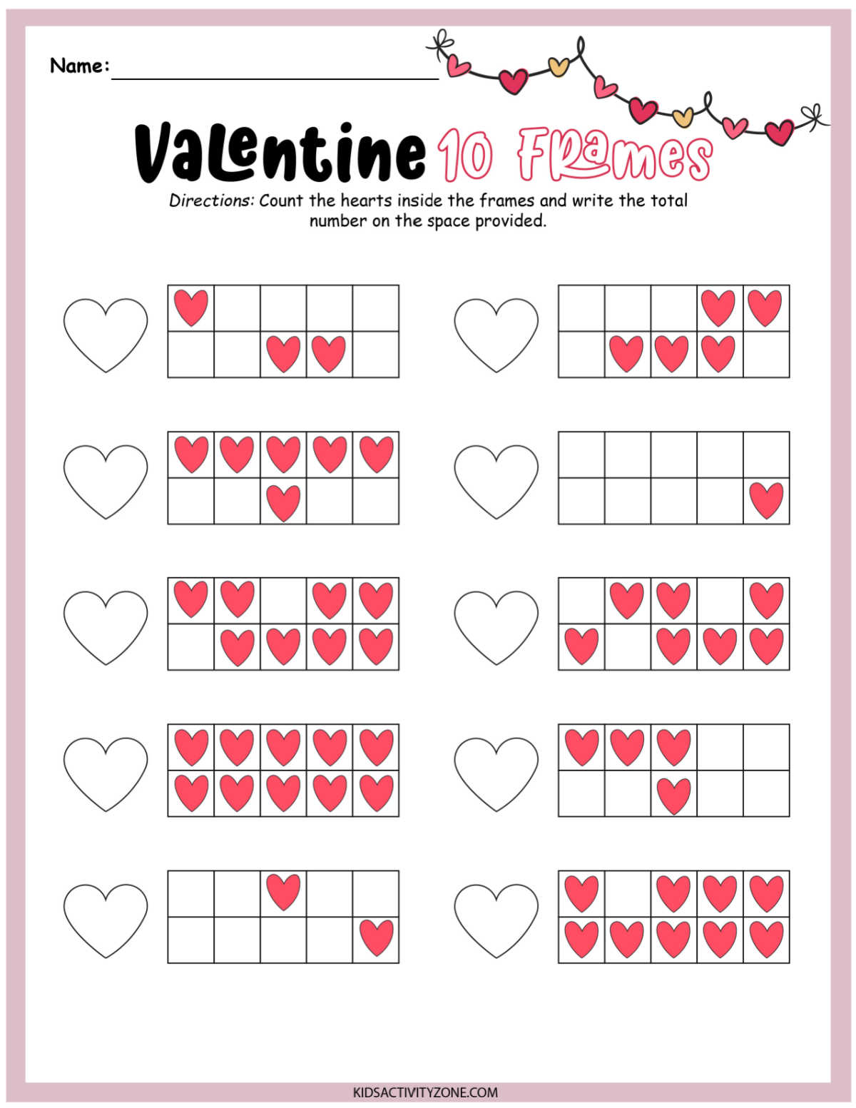 Valentines Day Math Packet - {Preschool & Kindergarten} - Kids ...