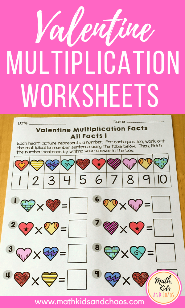 Free valentine s multiplication worksheet, Download Free valentine s ...