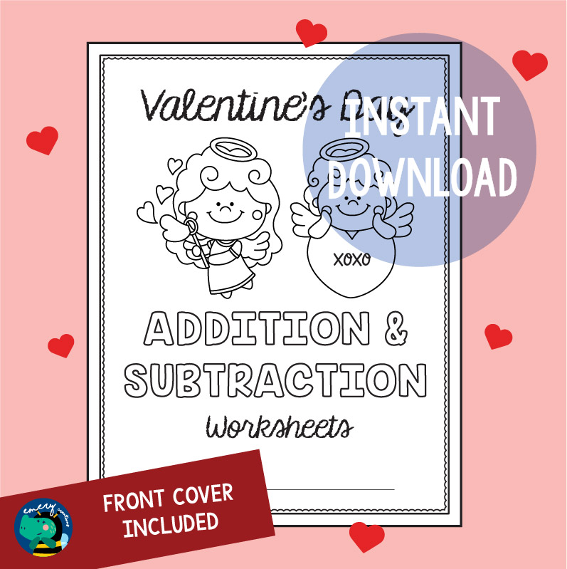 Valentine’s Day Addition & Subtraction Within 10 Worksheets | Hearts ...