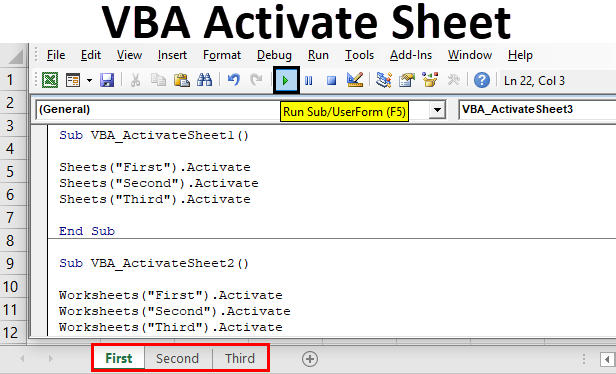VBA Activate Sheet | How to Activate Sheet in Excel VBA? - Worksheets Library