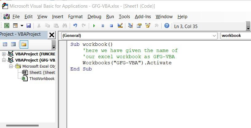 Workbook And Worksheet Object In Excel Vba Geeksforgeeks Worksheets Library