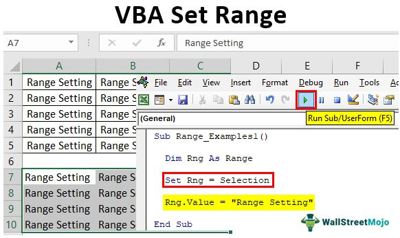Vba Set Range Guide To Set Range Of Cells In Excel Vba Code Worksheets Library