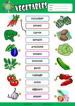 Printable Matching Identify Vegetables Worksheet For, 53% OFF ...
