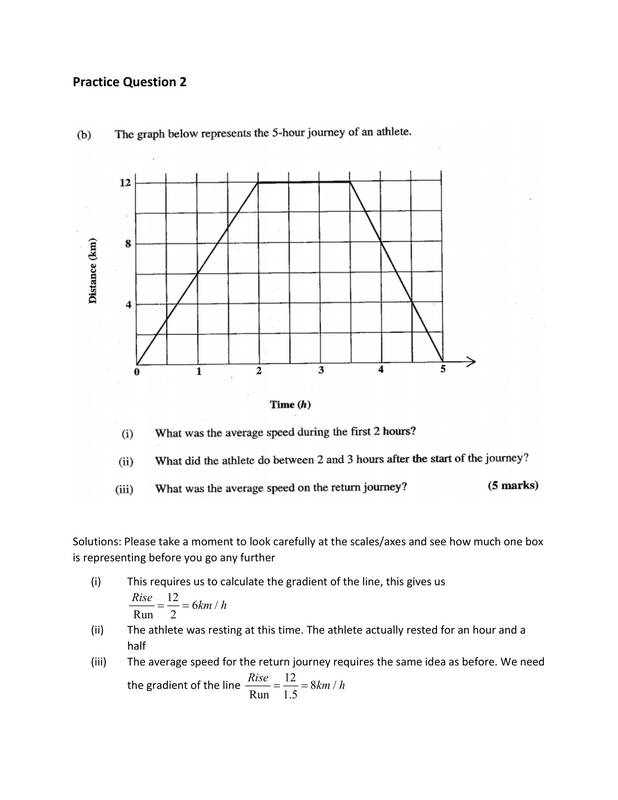 Distance Time and Velocity Time Graphs - CSEC Math Tutor - Worksheets ...