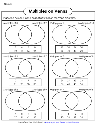 Venn Diagrams (Math Worksheets) - Worksheets Library