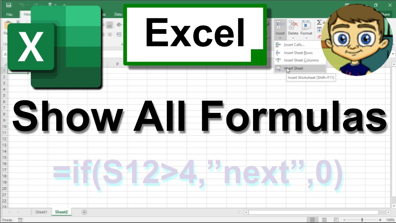 Display All Formulas in Excel - Worksheets Library