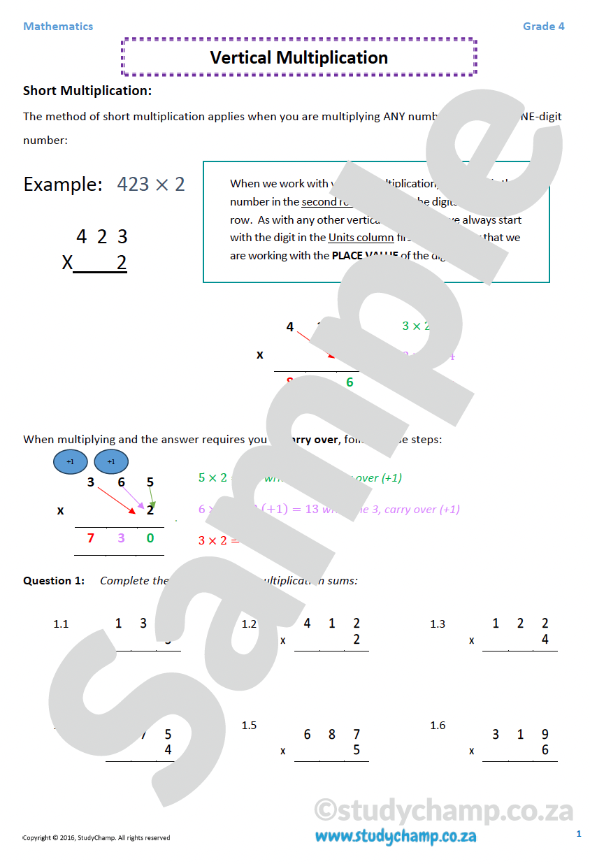 Grade 4 Mathematics Worksheet Vertical Multiplication Worksheets Library Grade 4 Mathematics Worksheet Vertical Multiplication Worksheets Library