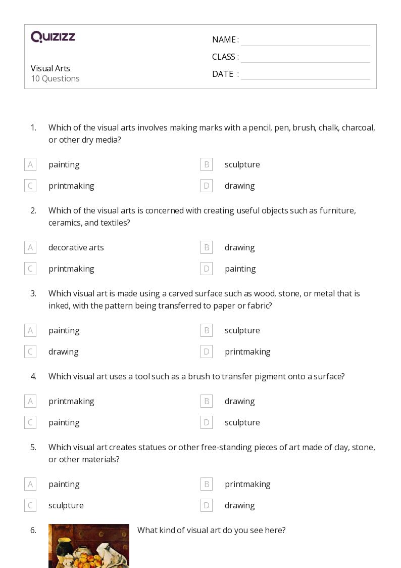 50+ Drawing u0026 Painting worksheets for 6th Grade on Quizizz ... - Worksheets Library