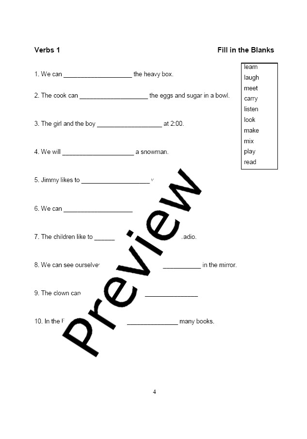 Vocabulary Builder Fill in the Blanks worksheets Level 3 | Made By ...