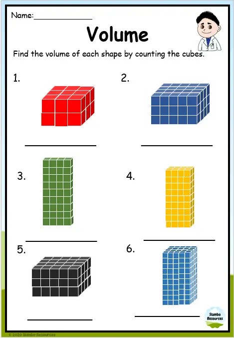 5th Grade Volume Worksheets - Worksheets Library