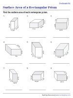 Surface Area of Rectangular Prisms Worksheets - Worksheets Library