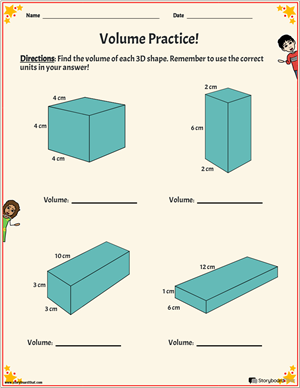Free volume missing dimension worksheet, Download Free volume missing ...