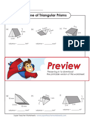 Volume of Triangular Prisms | PDF - Worksheets Library