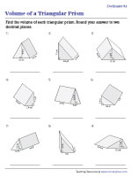 Volume of Triangular Prisms Worksheets - Worksheets Library