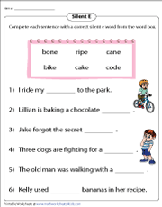 Silent E Worksheets - Worksheets Library
