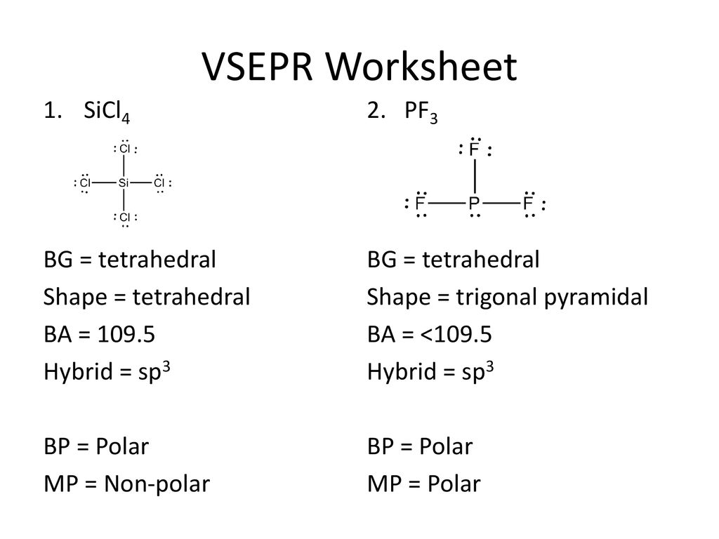 Solution Chemistry Vsepr Analysis And Molecular Geometry Problems