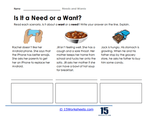 Needs and Wants Worksheets - 15 Worksheets.com - Worksheets Library