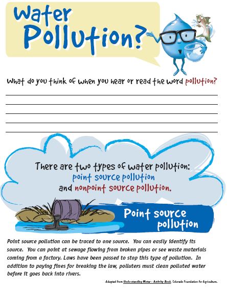 Free water pollution worksheet, Download Free water pollution worksheet png images, Free ...