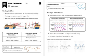 Free wave interference worksheet, Download Free wave interference worksheet png images, Free ...